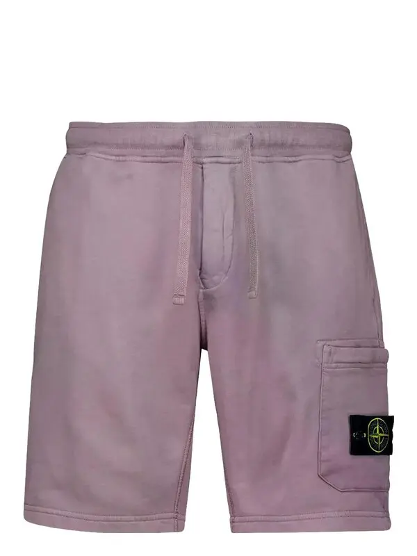 Stone Island Compass-patch Cargo Shorts - Purple
