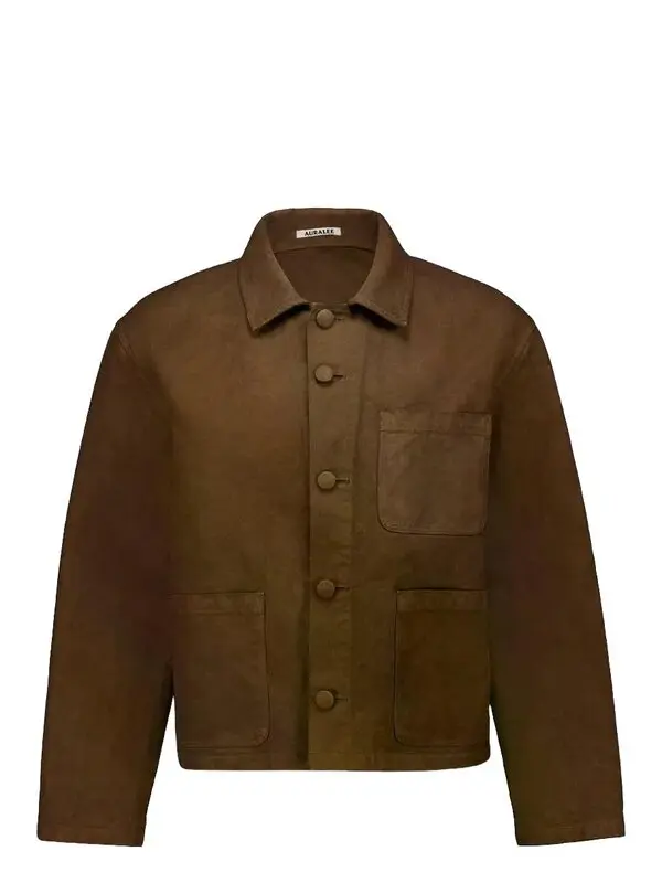 Auralee Garment-dyed Heavy Twill Jacket - Brown
