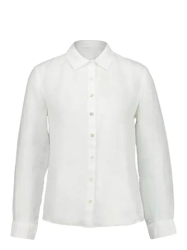 120% Lino Long-sleeve Shirt - White