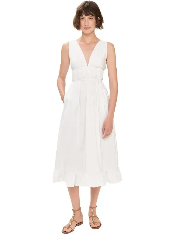 Peixoto Ava Midi Dress - White