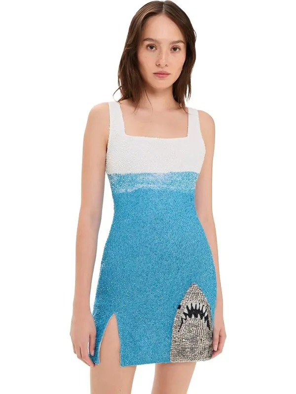 Staud Le Sable Mini Dress - Great White