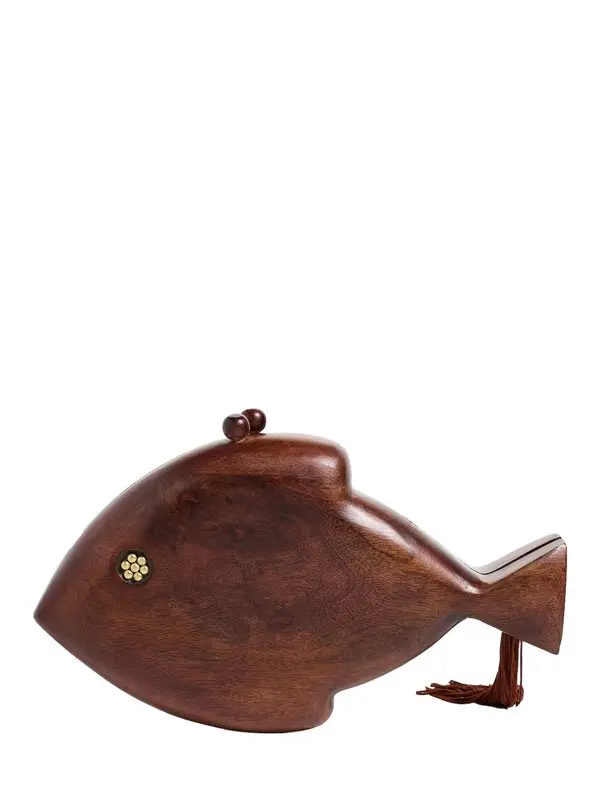 SIMONMILLER Wooden Fish Bag - Mahogany