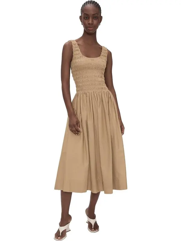 PISTOLA Alessia Midi Dress - Au Lait