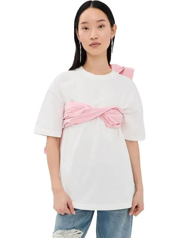 AREA Taffeta Knot T-shirt - White