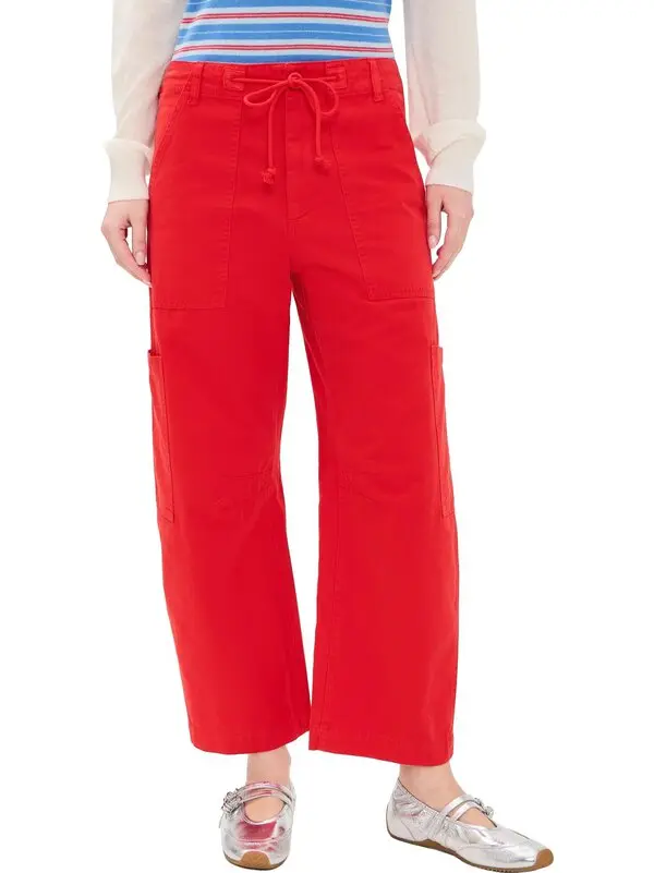 PISTOLA Sabrina Curved Utility Pants - Maraschino