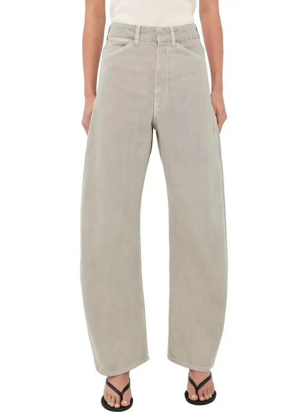 LEMAIRE High-waisted Curved Trousers - Moonstone
