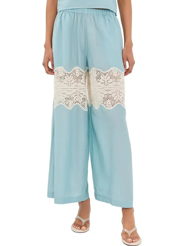Alix Of Bohemia Margie Sky Prima Lace Pants - Light Blue