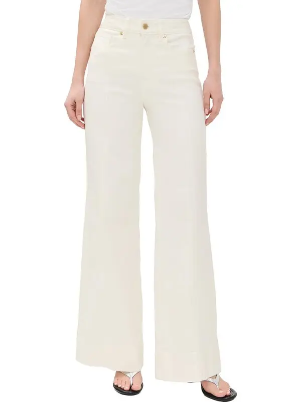 Good American Good Waist Palazzo Jeans - Cotton White