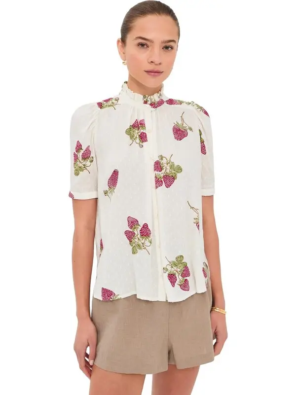 Alix Of Bohemia Winnie Strawberry Dot Shirt - Off-white