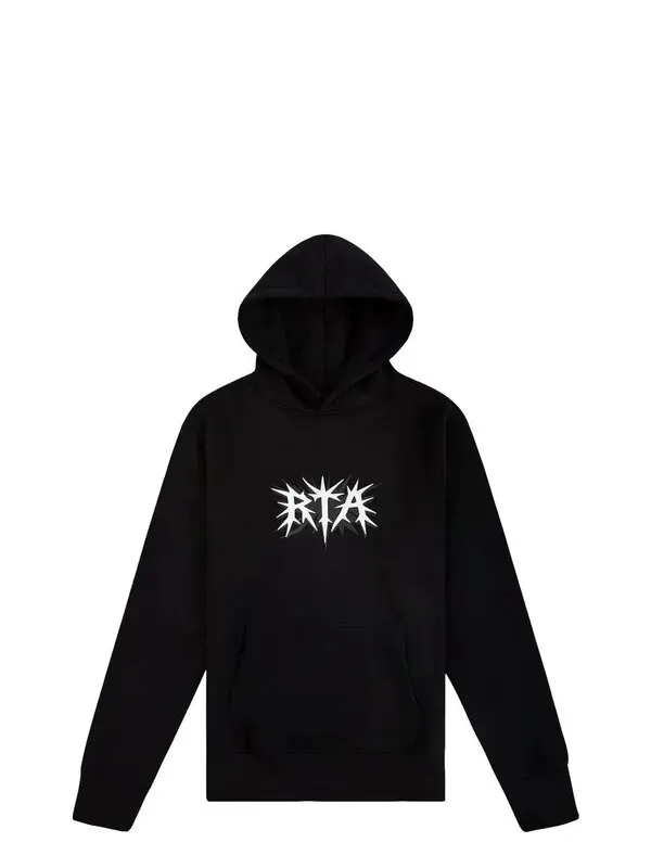 RtA Logo-print Hoodie - Black