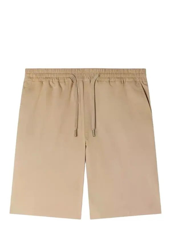 Sandro Cotton Blend Drawstring Waist Shorts - Neutrals