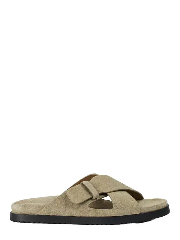 DOUCAL'S Crossover-strap Suede Sandals - Neutrals
