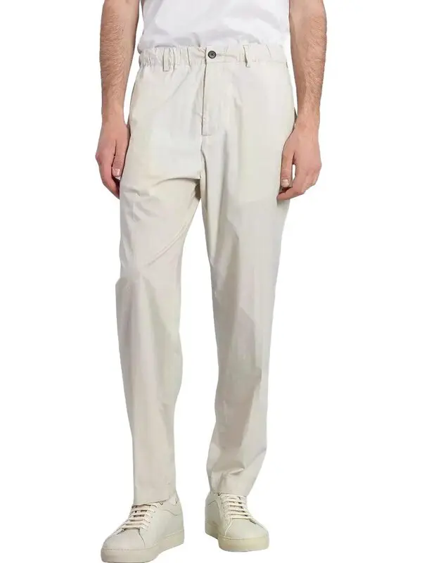 LOW BRAND Drawstring-waist Tapered Trousers - Neutrals