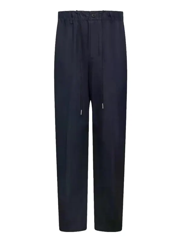LOW BRAND Drawstring-waist Tapered Trousers - Blue