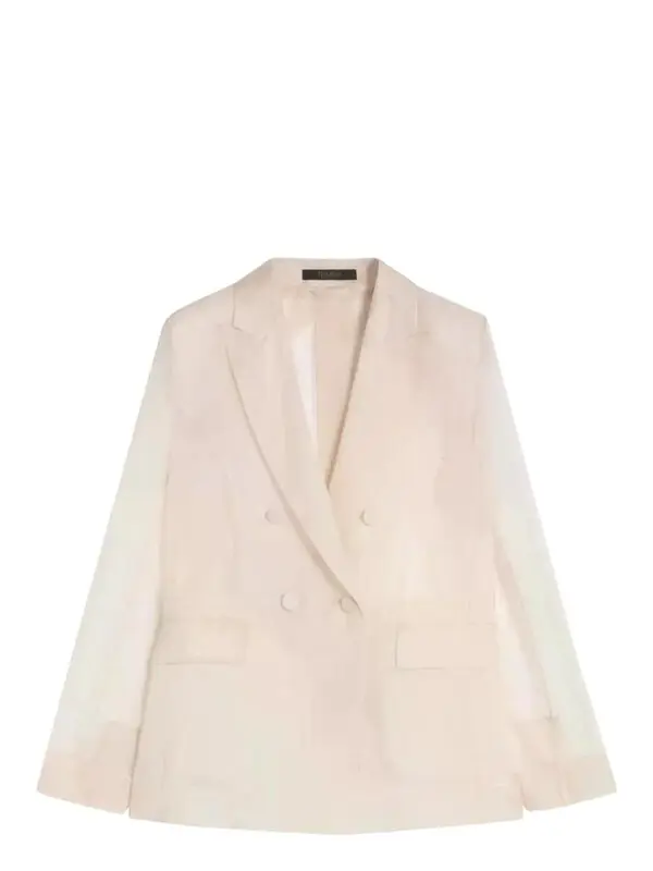 Max Mara Slogan Silk-organza Blazer - Neutrals