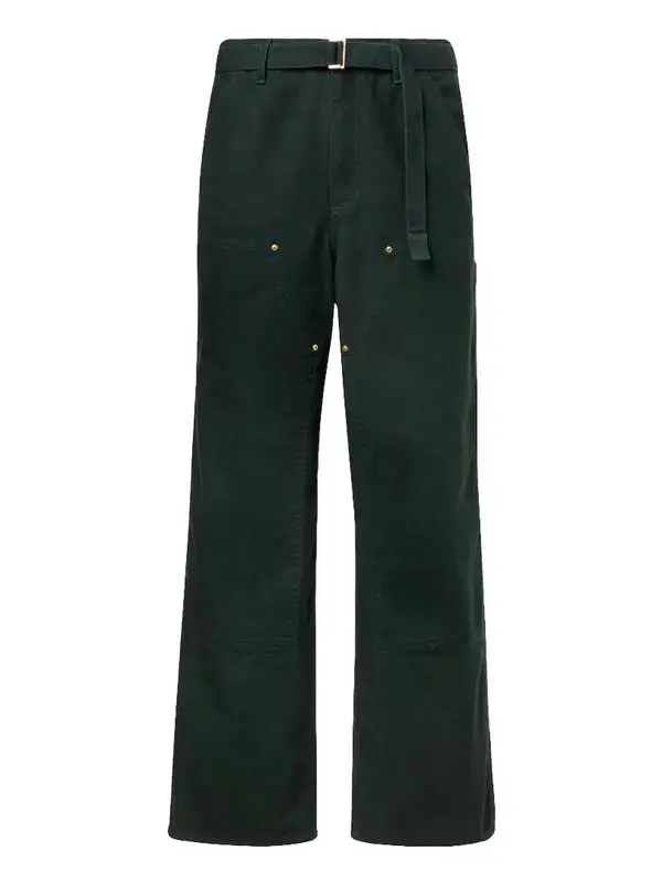 Sacai X Carhartt Wip Belted Panelled Pants - Green