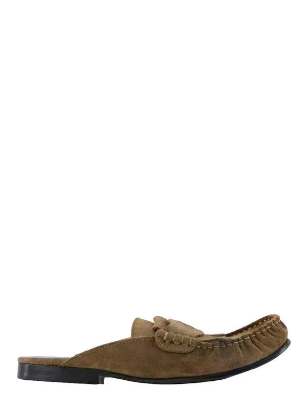 Marni Whipstitch Square-toe Mules - Brown