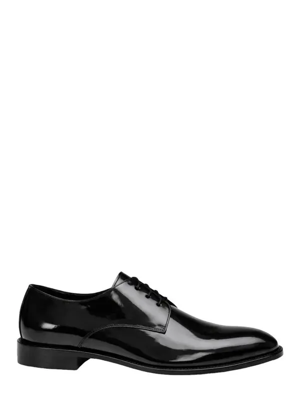 FRANZESE COLLECTION Prince Of Savoy Patent-leather Derby Shoes - Black
