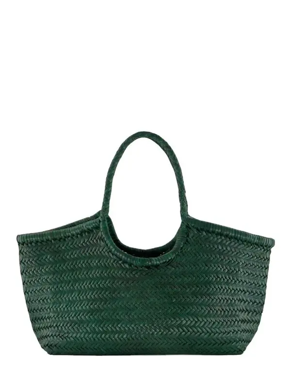 Dragon Diffusion Large Nantucket Woven Leather Tote Bag - Green
