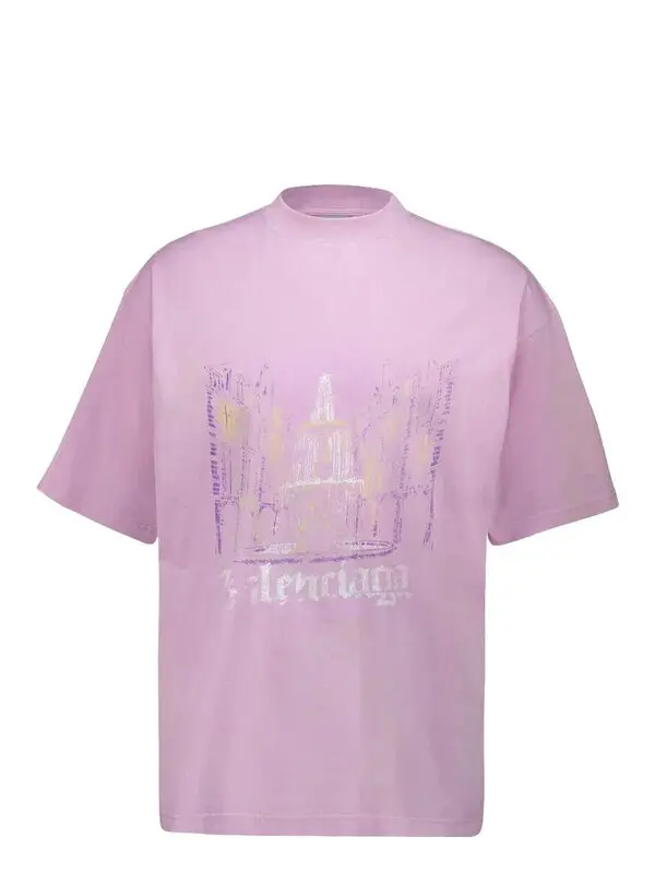 Balenciaga Graphic-print T-shirt - Pink