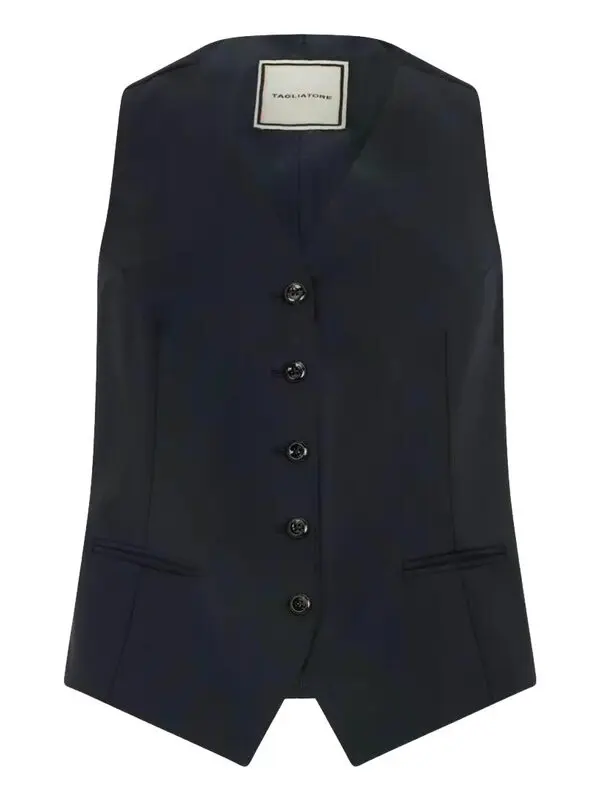 Tagliatore Button-up Waistcoat - Blue