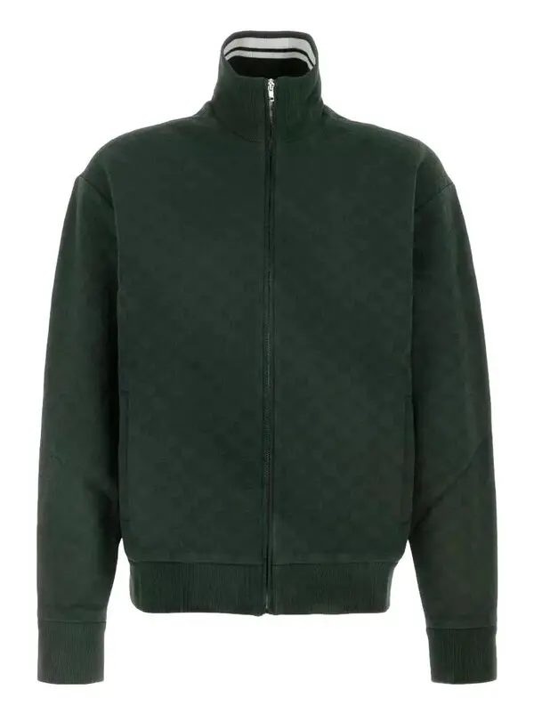 Gucci Gg Pattern Zip Jacket - Green