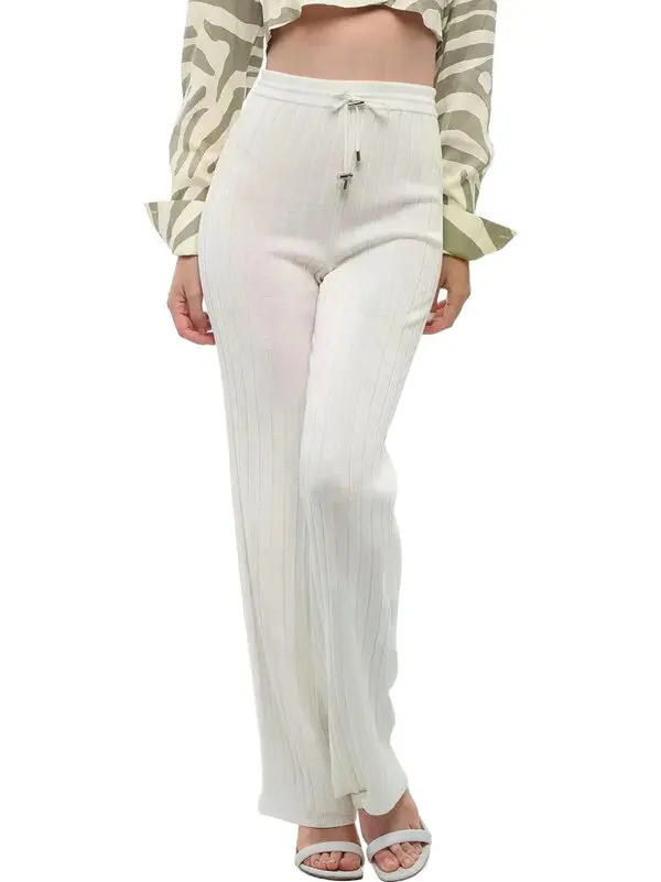 Balmain Ribbed Trousers With Drawstring - 0fa