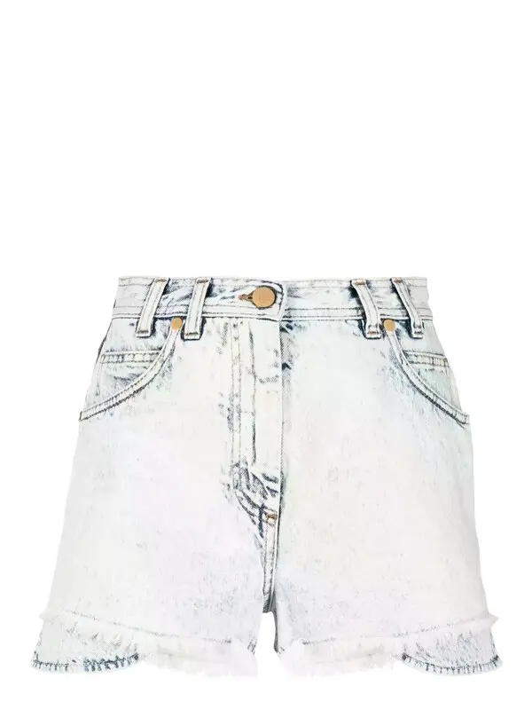 Balmain Layered Denim Shorts - Blue
