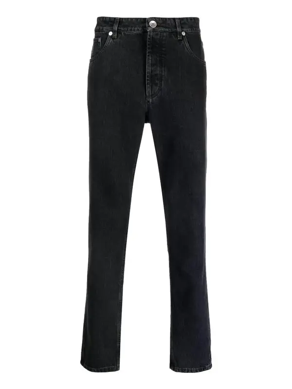 Brunello Cucinelli Straight-leg Cotton Jeans - Black
