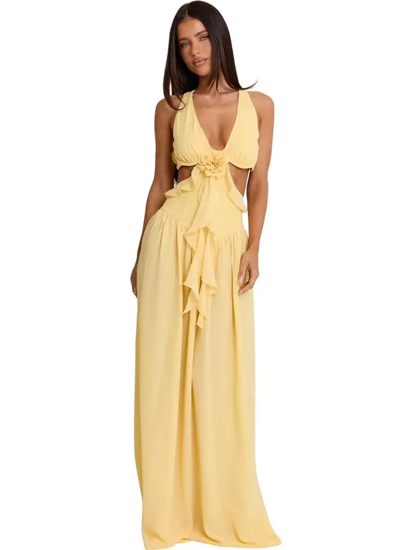 OUTCAST Raelyn Maxi Dress - Yellow