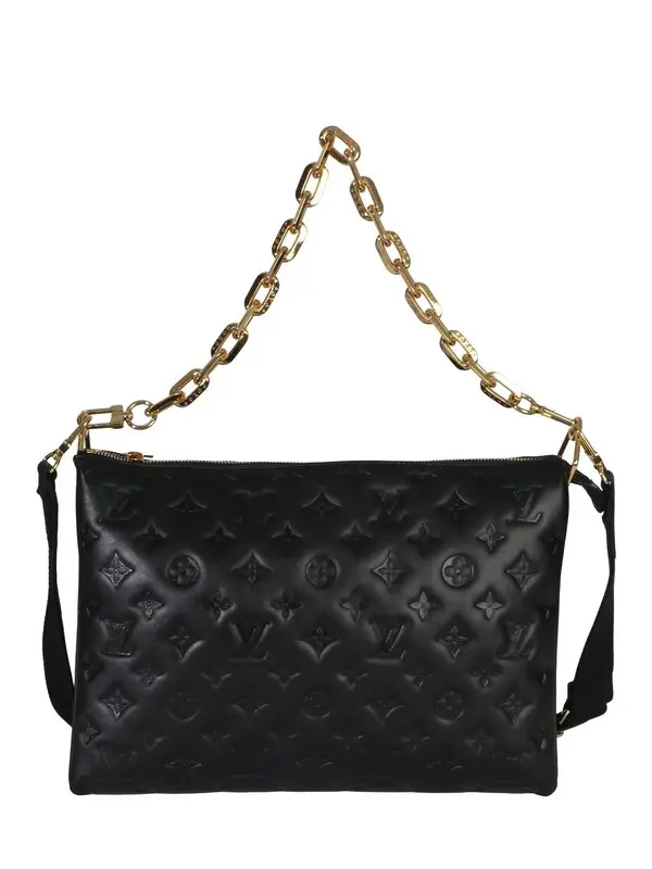 LOUIS VUITTON Monogram Embossed Coussin Mm - Black