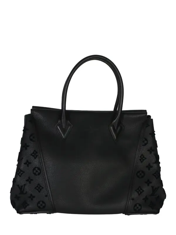 LOUIS VUITTON Monogram Tufted Veau Cachemire W Tote Pm - Black