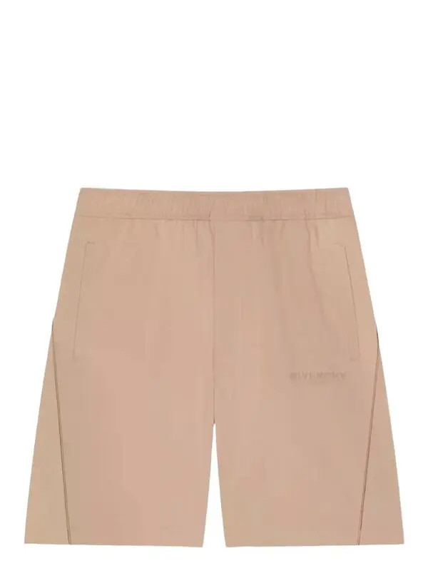 Givenchy Logo-print Elasticated Shorts - Neutrals