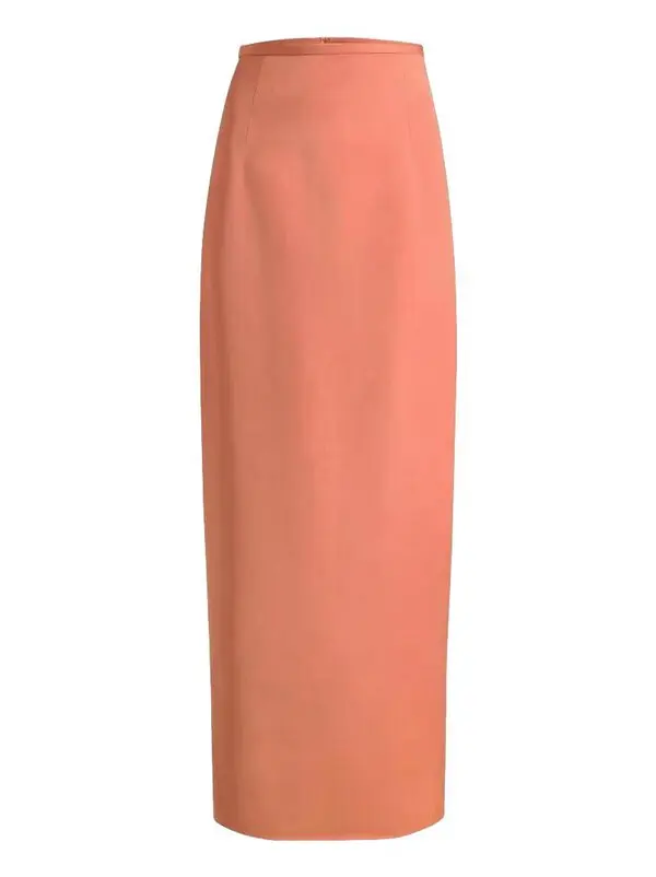 Khaite Pencil Skirt With Zip Fastening - Orange