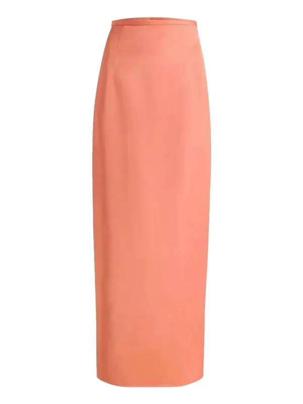 Khaite Pencil Skirt With Zip Fastening - Orange