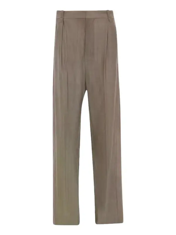 Victoria Beckham Pinstripe Pleated Trousers - Neutrals