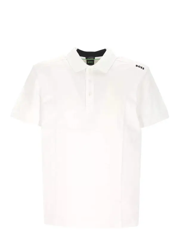 BOSS Logo-print Polo Shirt - White