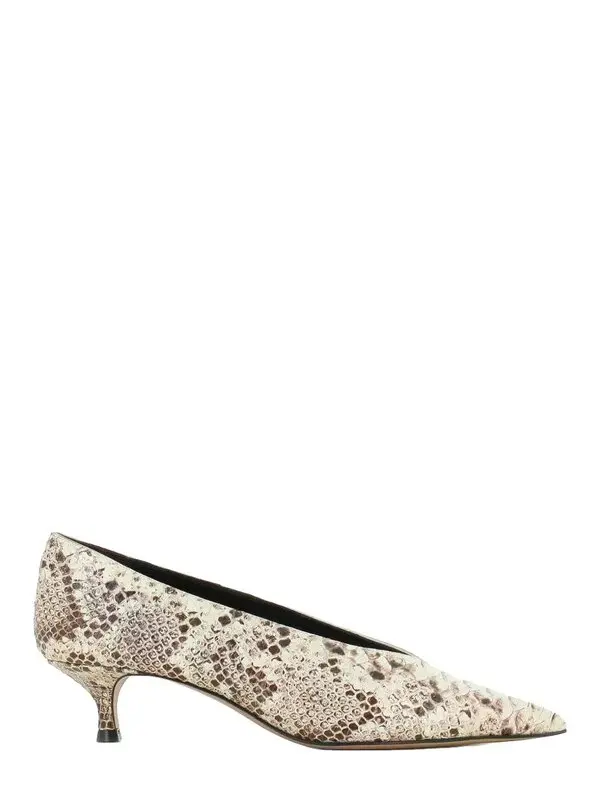 Le Monde Beryl Snakeskin-effect Leather Pumps - Neutrals