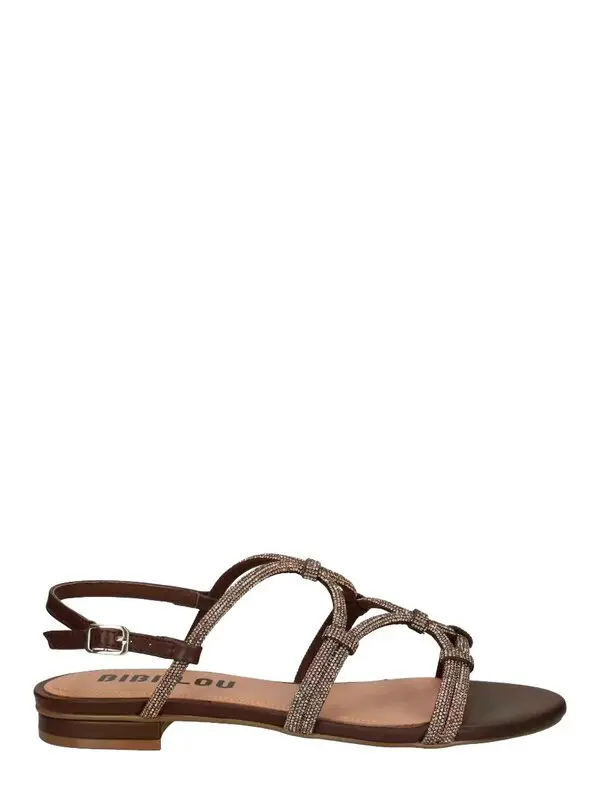 BIBI LOU Quail Crystal-embellished Flat Sandals - Brown