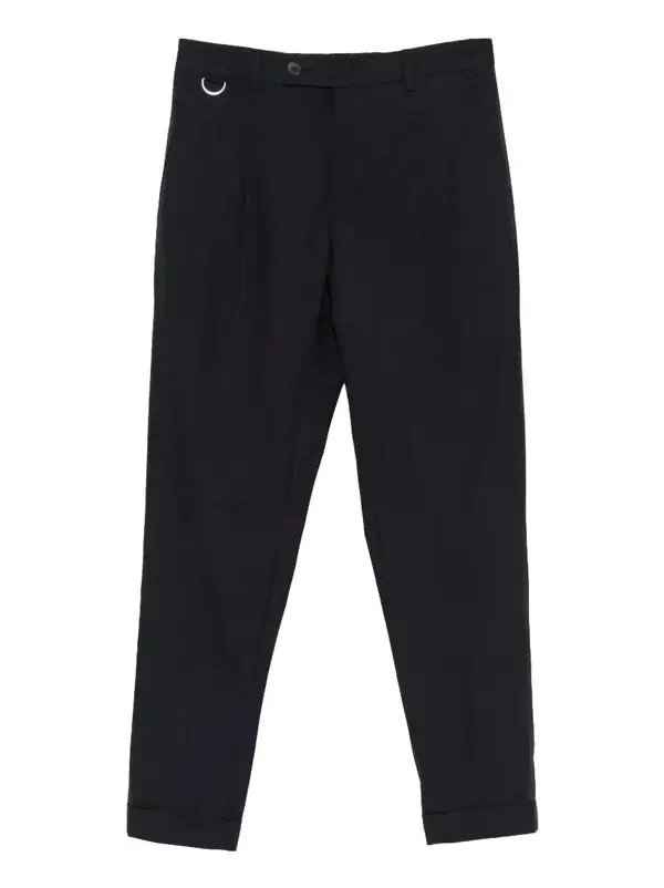 LOW BRAND Pleated Trousers - Blue
