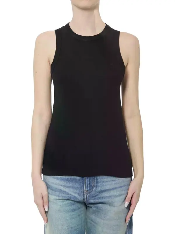 Saint Laurent Cassandre Tank Top - Black