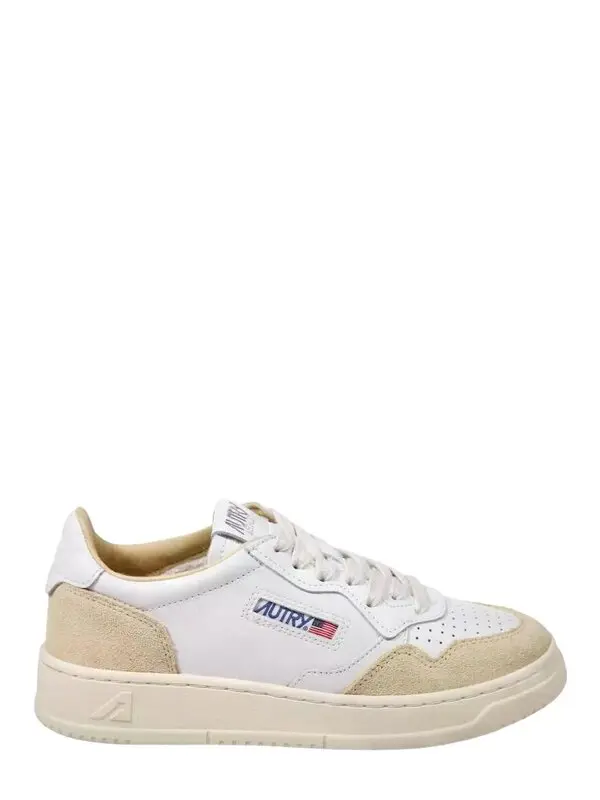 AUTRY Medalist Suede-panel Sneakers - White