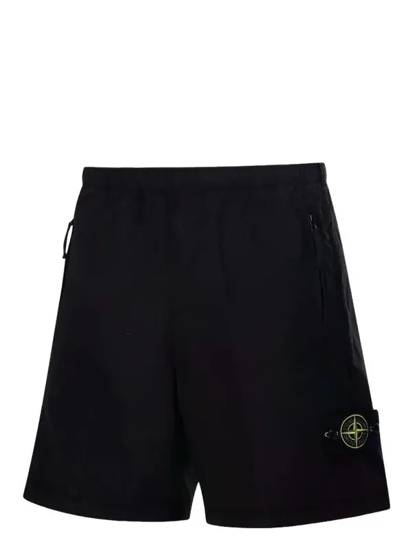 Stone Island Compass Patch Shorts - Black