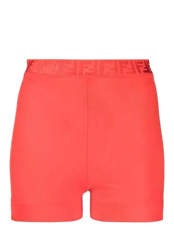 Fendi Ff-print Performance Shorts - Red