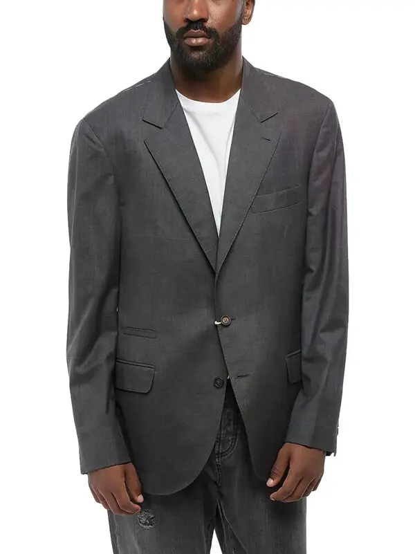 Brunello Cucinelli Flap-pocket Single-breasted Blazer - Grey