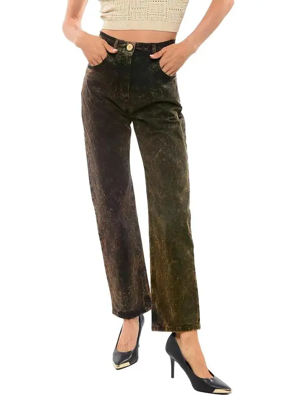 Balmain Acid-wash Straight Jeans - Black