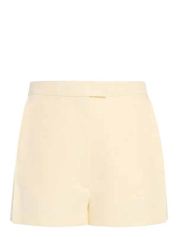 Khaite Blane Linen Suiting Shorts - Neutral