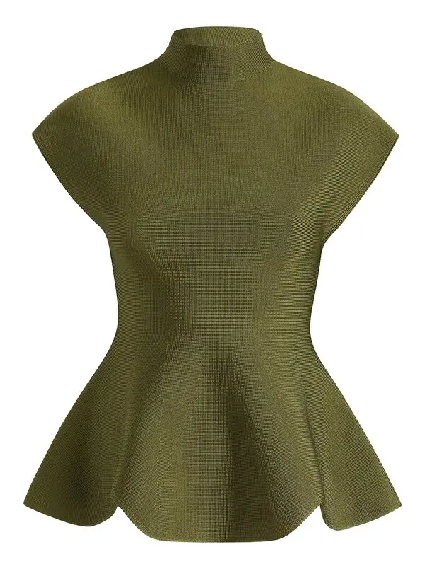Khaite Andra Knit Top - Olive