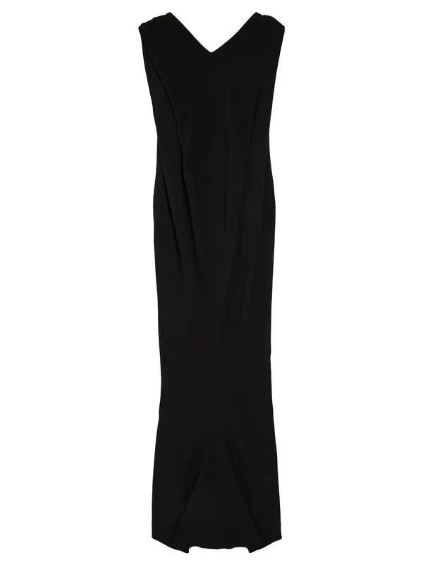 Balenciaga Silk-wool Crepe Maxi Dress - Black