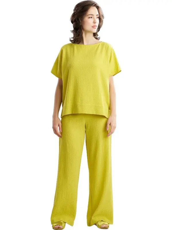 Natori Onsen Wedge Top - Yellow